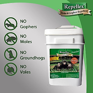 Repellex 10545-SCP Mole/Gopher Repellent 24 lb. with Scoop Granule, Black