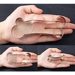 Dog Bone/Dog Biscuit Cookie Cutters for Homemade Treats, 6 PCS set Boxed package. 5." 4" 3.5" 2", 4.8" 3" stainless steel