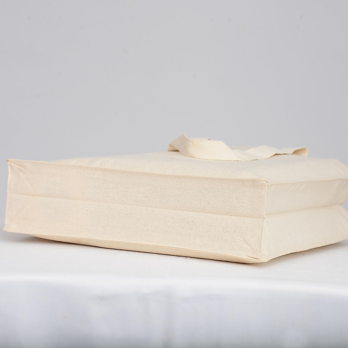 Canvas Tote Bags - 14"W x 15"H x 4"D - Pack of 3, 12, or 24 - Wholesale Bulk Blank Cotton Totes (24 Bags)