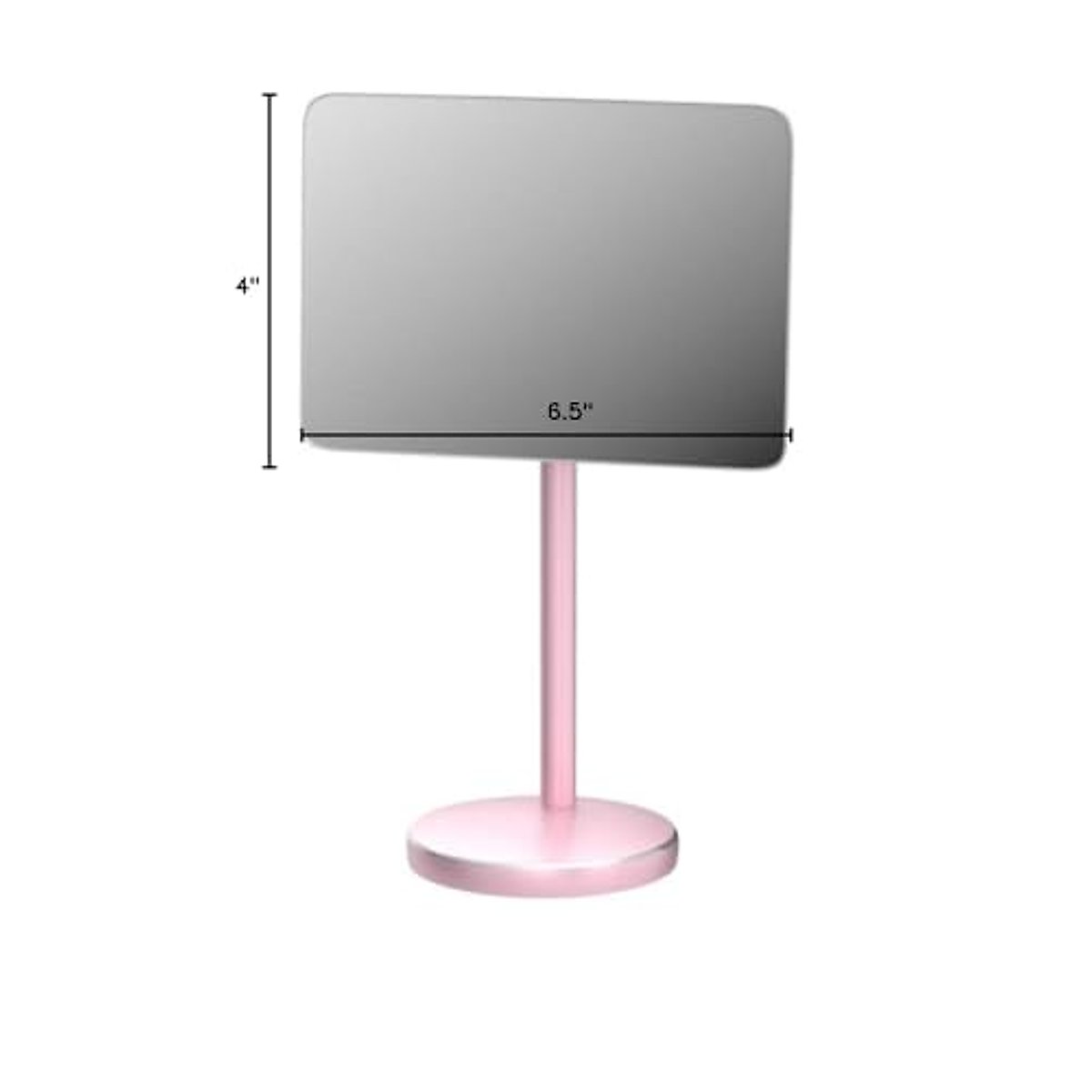 Desk and Cubicle Mirror to see behind you, ROSE-GOLD Stand with detachable Wide Angle real glass Mirror, SMALL & DISCRETE, beautiful design, perfect curvature for an exceptionally clear view