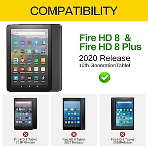 Simpleway Kids Case for Fire HD 8 Tablet 10th Generation 2020 Release, Fire HD 8 and HD 8 Plus Tablet Case for Kids,Shockproof Lightweight Rotating Foldable Handle Stand Holder Tablet Case Cover