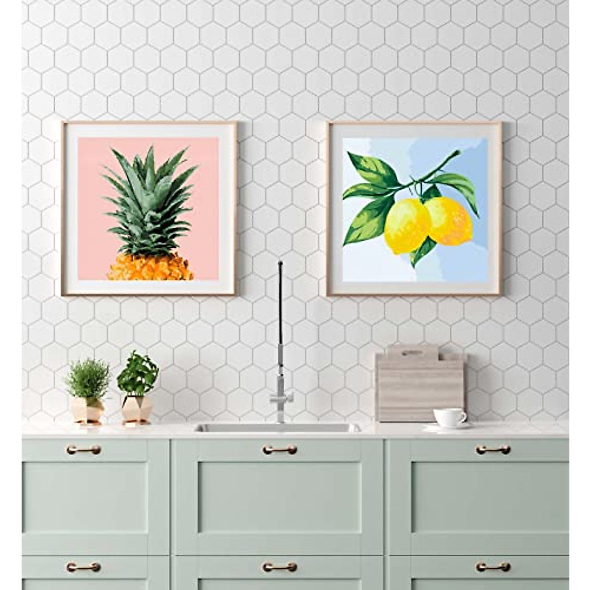 CRAFTBARN - 2 Framed DIY Paint by Numbers for Adults Beginner, Paint by Numbers for Adults Framed, 10x10