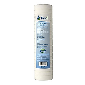 Tier1 5 Micron 10 Inch x 2.5 Inch | Whole House Sediment Water Filter Replacement Cartridge | Compatible with AP110, AP-110, W5P, CFS110, WHCF-DWHV, WHCF-GD05, Home Water Filter