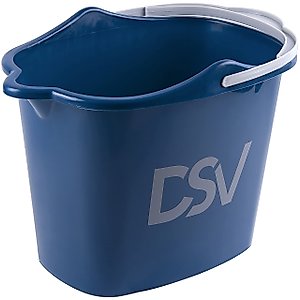 DSV Standard Professional 2.3 Gallon (8.5L) Cleaning Bucket | Pour Spout & Comfort-Grip Handle | Wash Bucket Ideal for Squeegees and Washers up to 10-inch Length | Household Cleaning Supplies