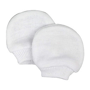 BQUBO Newborn Baby Caps Mittens for Baby Girls Set Hospital Hat Beanie Infant Hats with bow Baby Scratch Mitten Gloves