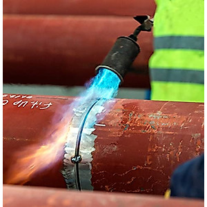 Lincoln Electric Inferno Weed Burner Propane Torch Kit w/ 10” LP Gas Hose and Flint Striker, 500,000 BTU High Output, Heavy Duty for Road Repair, Roof, Brush, Ice Snow Melter, KH825-03