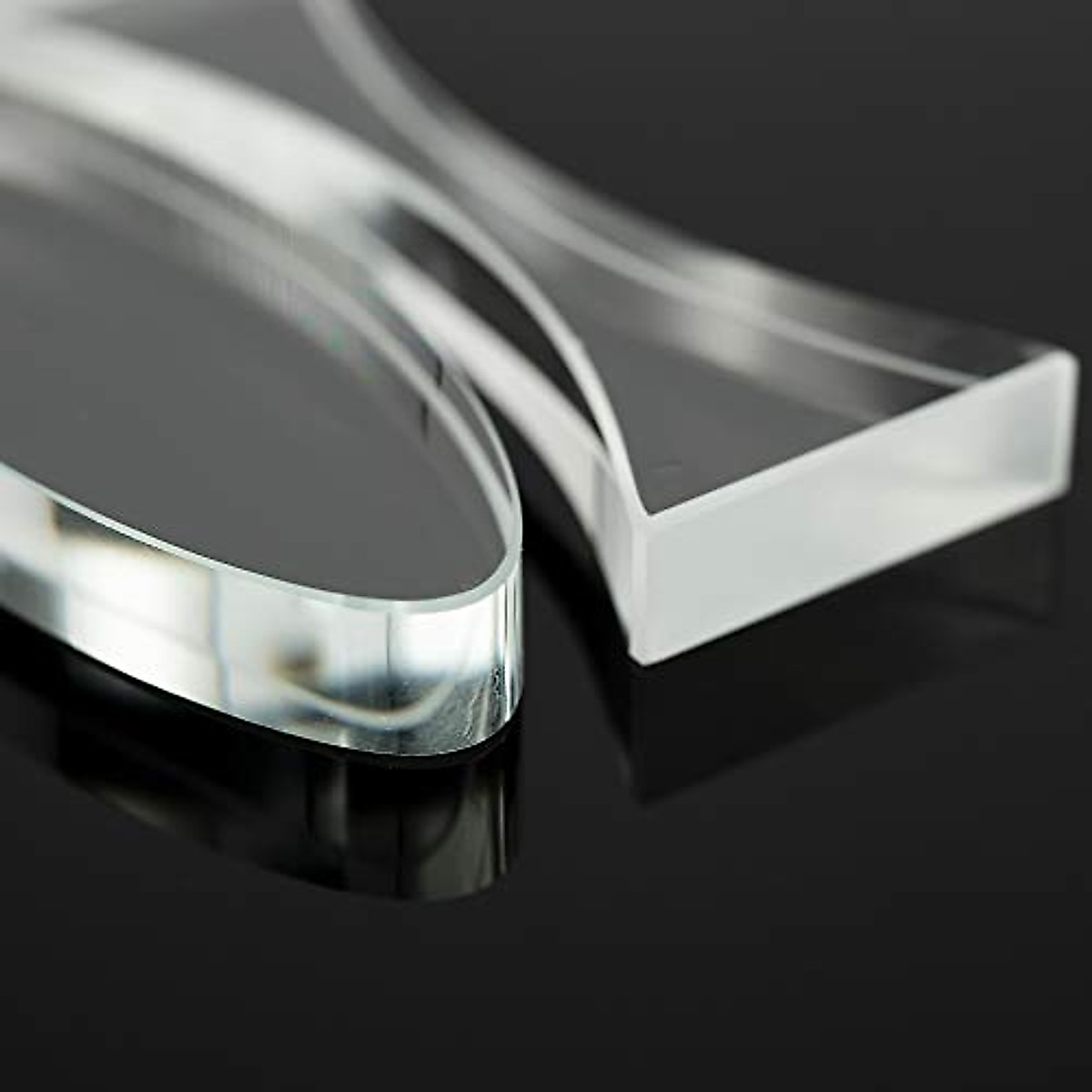 StayMax Concave Convex Lens Set Optical Glass Lens for Physics Teaching 2 Pack