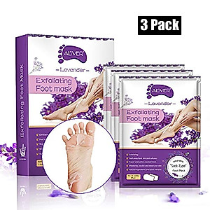 3 Pairs Foot Moisturizing Mask, Foot Peel Mask, Natural Lavender Exfoliating Foot Peel Mask,Foot Skin Repair Socks for Dry, Aging