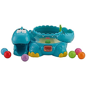 Fisher-Price Baby Crawling Toy, Poppity Pop Musical Dino Ball-Popper with Sounds for Infants Ages 6+ Months, Blue