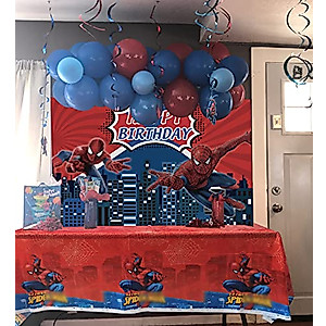 2pc Spider Themed Birthday Party Decorations,Plastic Tablecloth Hero Party Table Covers for Superhero Kids Birthday Party Supplies, 70 inches x 42 inches