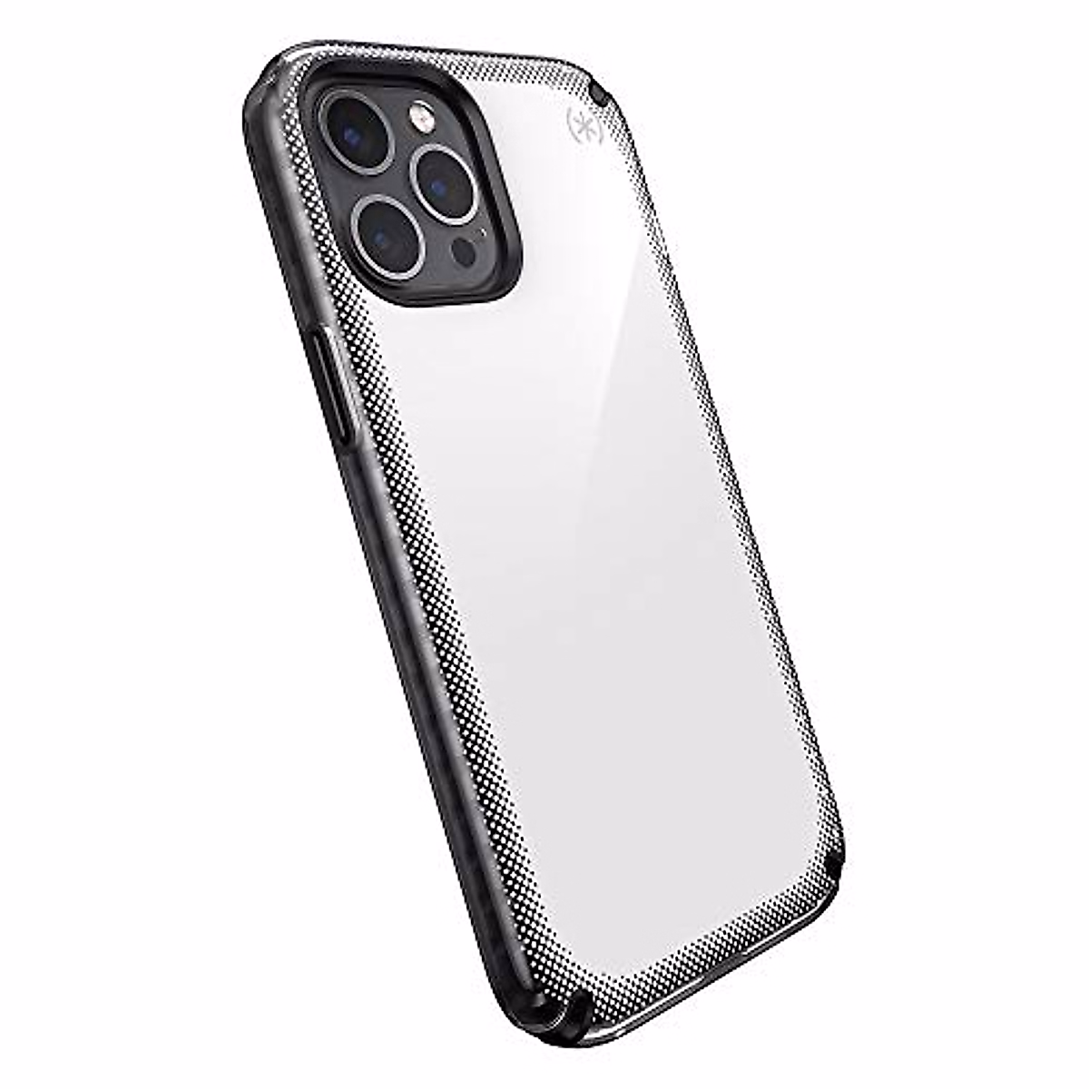 Speck Products Presidio2 Armor Cloud iPhone 12 Pro Max Case, Clear/Black/White Hot/Black/Black (138497-9254)