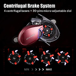 SeaKnight Baitcasting Reel 8.1:1 Gear Ratio Fishing Reel with Micro Centrifugal Brake System Casting Reel,10+1BB, 13.2 Lb Baitcaster Reel (Right Hand)