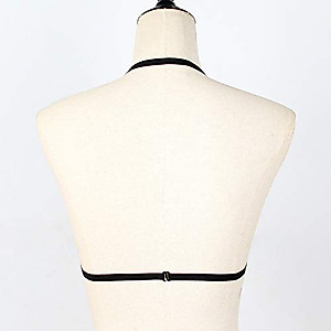 Toxz Alluring Women Cage Bra Elastic Cage Underwear Strappy Hollow Out Lingerie Bustier,Camisole Open Cup Lingerie,Plunging Eyelash