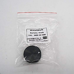 mxuteuk Black Aluminum Alloy Potentiometer Control Knob Volume Audio Electric Guitar Bass Screw Type Hole Dia:6mm/ 0.23" 30 x 17mm (d*h)