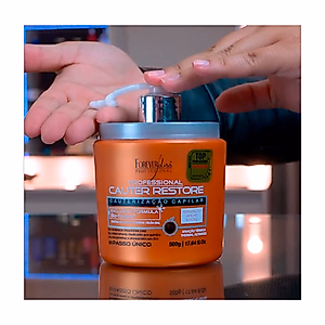 Forever Liss Cauter Restore Formaldehyde - Free Cauterization - Instantaneous Restructuring for Hair Extremely Damaged- 500g/17, 63fl.oz