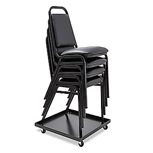 Alera SCCART Stacking Chair Dolly, 22-1/2w X 22-1/2d, Black