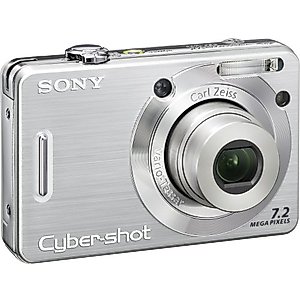 Sony Cybershot DSCW55 7.2MP Digital Camera with 3x Optical Zoom (Silver) (OLD MODEL)