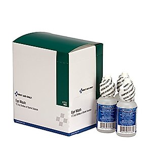 First Aid Only H703 Emergency Eye Wash Solution, 1 Oz. Bottle, 12 Pack