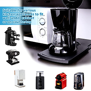 GAGAYA Handy Sliding Tray for Coffee Maker, Kitchen Appliance Moving Caddy, Countertop Slider with Smooth Rolling Wheels for Blender, Toaster, Air Fryer, Pot, Food Processors, Aid Mixer (Set of 1)