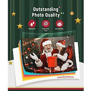 Liene 4x6'' Instant Photo Printer (Battery Edition) Bundle100-sheet, 3 Ink-Cartridge, Wireless Photo Printer for iPhone, Smartphone, Android, Computer, Dye Sublimation, Photo Printer for Travel, Home