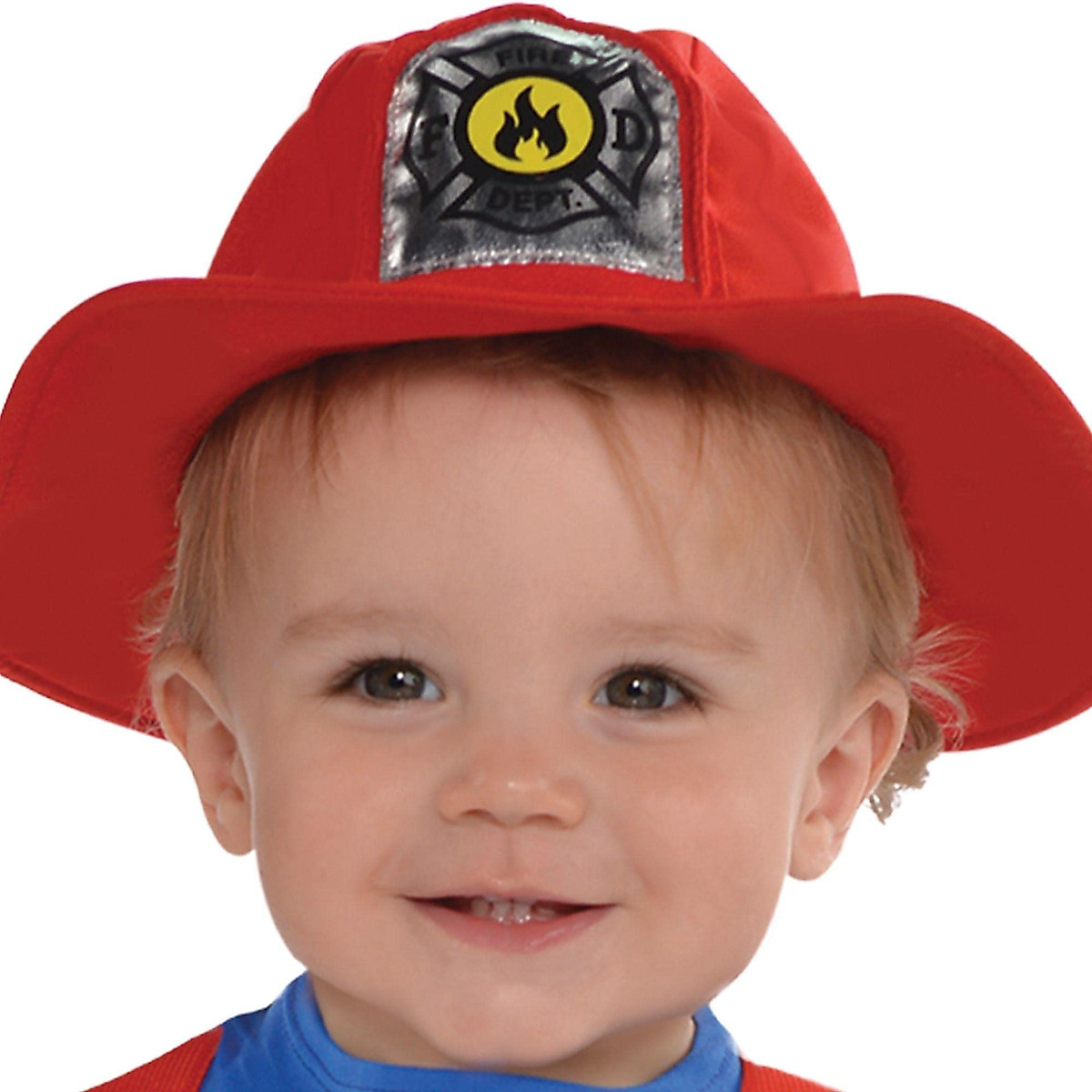 First Firefighter Costume Set (6-12 Months) Pack Of 1 - Adorable Multicolor Polyester Fireman Outfit For Baby - Perfect For Toddlers' Dress-Up Play, Photoshoots & Special Occasions