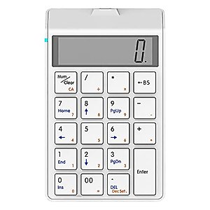 CUJUX Calculator Keypad USB Charging Financial Accounting Keyboard 12-Digit Display Keyboard Calculator Dual-use (Color : Black, Size : As The Picture Shows)