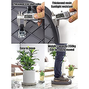 MYBAQ,Plant Caddy,Plant Caddy with Wheels,Plant Dolly,Rolling Plant Stand,Planter Mover, Round Plant Roller Base for Vertical Planting Troughs, Patio Umbrella Base, Plant Pots, Trash Cans.