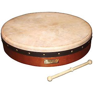 Waltons Bodhrán 18" (Standard Brown) - Handcrafted Irish Instrument - Crisp & Musical Tone - Hardwood Beater Included w/Purchase