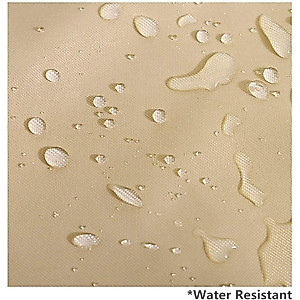 Vanteriam Patio Chair Covers for Outdoor Lawn Furniture Waterproof - 600D Heavy Duty and Waterproof Patio High Back Chair Covers - W29''x D30''x H37.5'' Beige & Brown 2 Pack