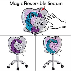 DM Furniture Swivel Kids Desk Chair Faux Leather Student Living Room Chair Thick Padded Adjustable Swivel Chair for Girls and Boys (White Seat)