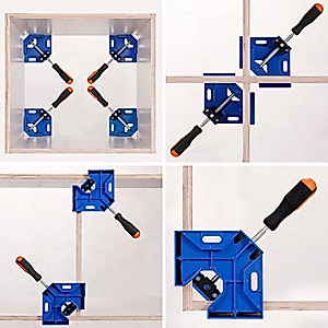 Corner Clamps for Woodworking Set of 4,90 Degree Right Angle Clamps,Aluminum Alloy Square Clamp,Wood Tools for Metal Welding,Photo Frame,Cabinet,Drawer Miter Joint