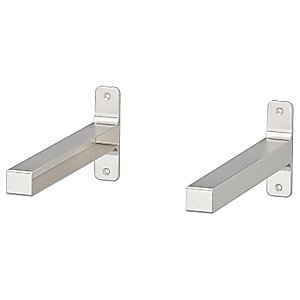 GRANHULT Bracket (Set of 2) for Shelf 11-3/4" x 4-3/4" Nickel Plated