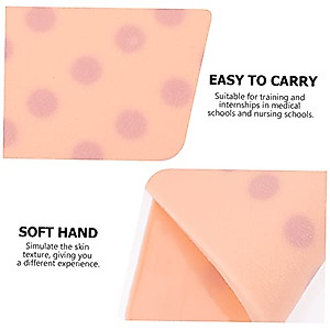 ULTECHNOVO 4pcs Mannequins Test with Artificial Subcutaneous Pads for Injection Skin- Spots Iv Pad Skin Nursing Training Injecting Mannequin Model Supplies Silicone Use Point Generic