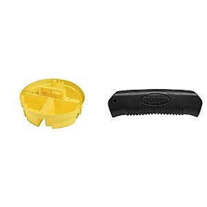 Bucket Boss - Bucket Stacker Small Parts Organizer, Bucket Organization (15051), Yellow & 08010 Bucket Grip, Black