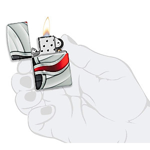 Zippo Flame Logo Design 540 Color Pocket Lighter, Black, One Size