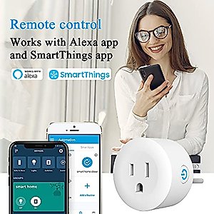 Smart Plug,DOGAIN Zigbee Smart Plugs Outlet Works with ST and Echo Plus Hub Voice Control Compatible with Alexa and The Google Assistant (Hub Required)(2 Pack)
