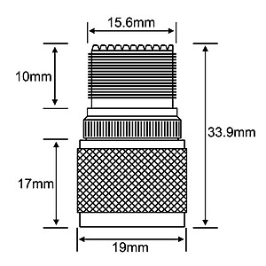 Boobrie N Male to UHF Female SO-239 Connector SO239 Jack to N-Type RF Coaxial Coax Cable Adapter for Antenna/Wireless LAN Device/WiFi/Radio/Coaxial Extension Cable Pack of 2