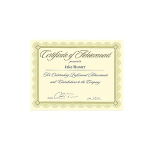 Southworth CTP2V Premium Certificates Ivory Spiro Gold Foil Border 66 lb 8.5 x 11 15/Pack