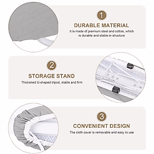 Zerodeko Ironing Board Foldable Ironing Resist Ironing Mat Ironing Pad Felt Iron Padding Cover Mini Tools Iron Board Foldable Home Tools Foldable Iron Board Sleeve Cotton Travel Portable