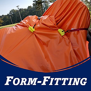 26cu/ft, 196 Gal, 14Mil Expandable Outdoor Storage Hood Cover/Enclosure Combo Space Saving Alt for Shed, Deck Box, Cargo Enclosure, Heavy Duty Waterproof Zipper & Rip/Tear/UV Resistant