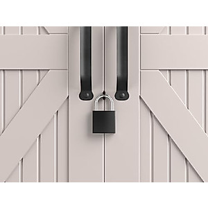 Rubbermaid Large Resin Outdoor Storage Shed With Floor (7 x 7 Ft.), Weather Resistant, Brown, Organization for Home/Lawn Mower/Backyard Equipment/Bike Storage/Pool Supplies