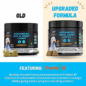 Googipet Hip and Joint Supplement for Dogs - Glucosamine for Dogs – Soft Chews w/Green Lipped Mussels for Dogs, Turmeric for Dog Arthritis & Mobility for All Ages & Breeds