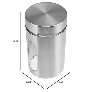 MAGICLULU Visible Kitchen Storage Tank 950ml Stainless Steel Storage Box Dry Food Storage Jar Tea Storage Tank Airtight Canister