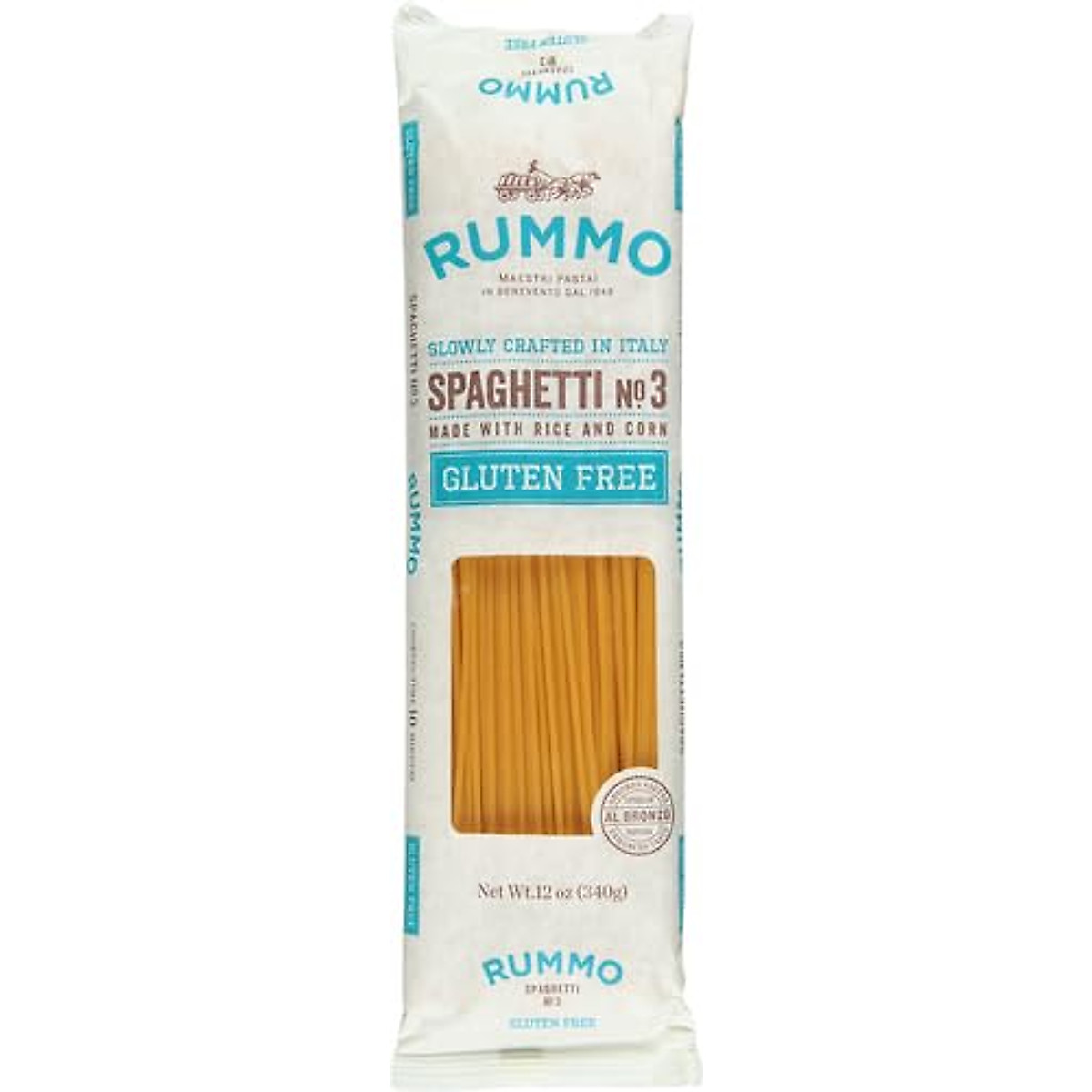 Rummo Italian Pasta Gf Spaghetti No.3 - Always Al Dente, Certified Gluten-Free, Made In Italy (12oz Package), 12 Ounce