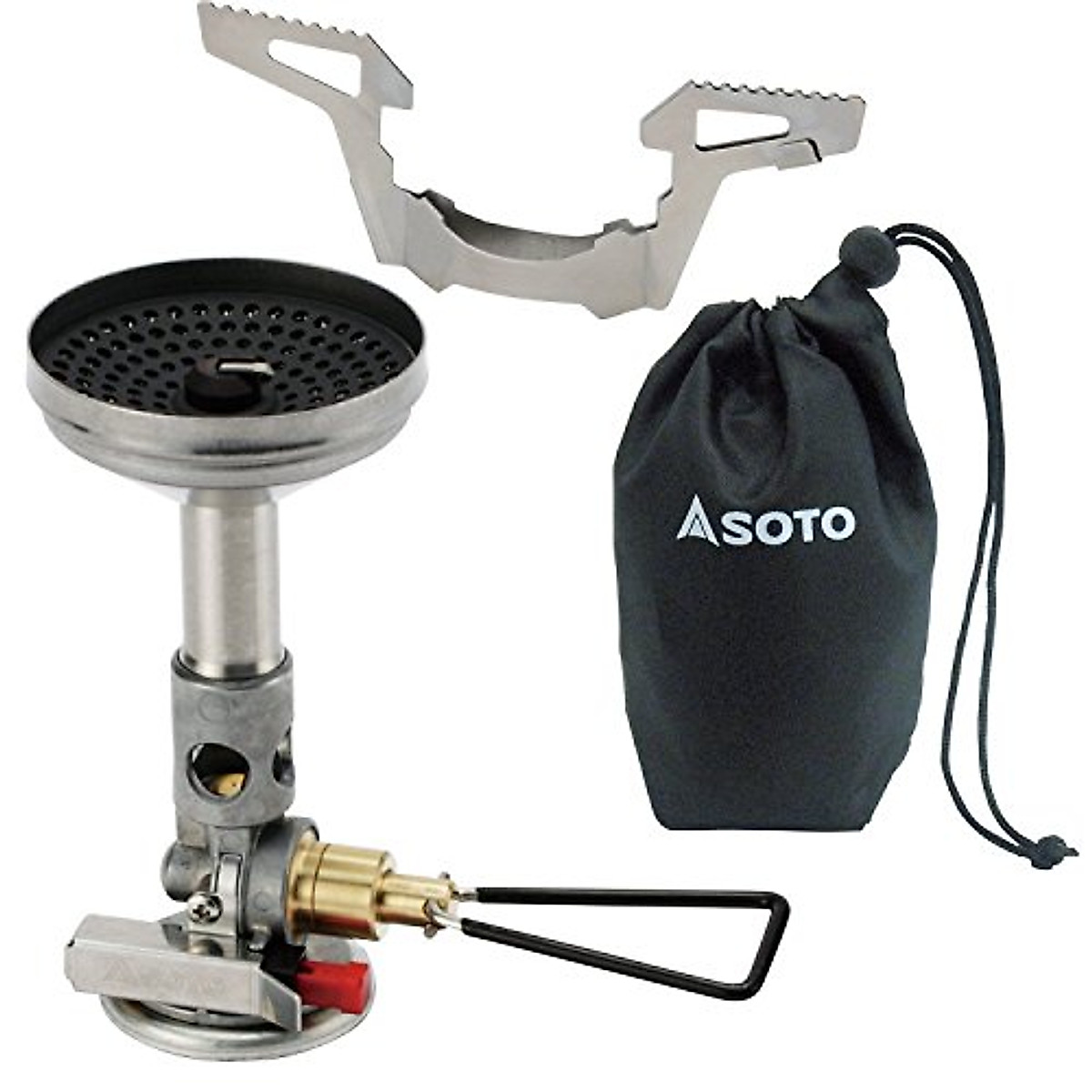 SOTO SOD-310 Single Burner, Compact Stove, Equipped with Micro Regulator (High Firepower, Wind Resistant), OD Can, Storage Pouch Included, Solo, Trekking, Mountain Climbing, Micro Regulator Stove,