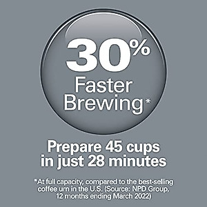 Hamilton Beach 40521 Coffee Urn and Hot Beverage Dispenser, 45 Cup, Fast Brew, Silver