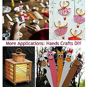 Bluezoo 100 Count Waxing Sticks Spatulas Large Wood Wax Applicator for Eyebrow Bikini Line Hair Removal and Smooth Skin, Salon Spa and Home Usage, Wooden Wax Stick