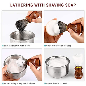 Anbbas Shave Soap Goat Milk 100g 3.5OZ from New Zealand for Beard Barber Traditional Wet Shaving (2pcs, 7 oz)