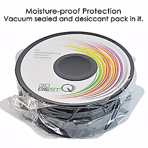 3D BEST Q Carbon Fiber Polycarbonate 1.75mm 3D Printer Filament, Dimensional Accuracy +/- 0.03 mm, 1KG Spool, Really Carbon Fiber-infill，Black