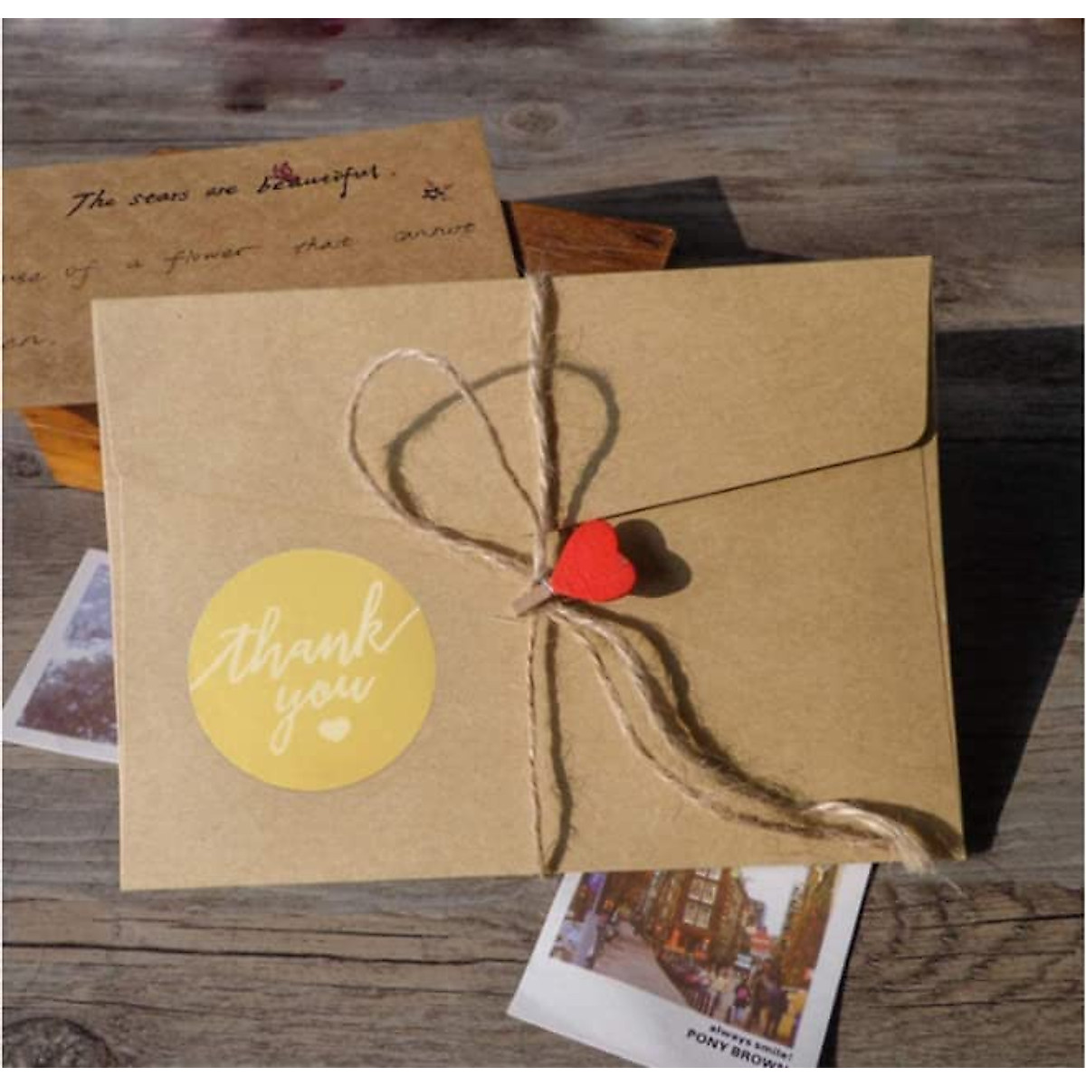 Cafurty 500 Sheets Thank You Labels Sticker Round 1.5", Thank You Sticker for Birthdays, Weddings, Giveaways, Bridal Showers and Perfect for Small Business Owner - Yellow